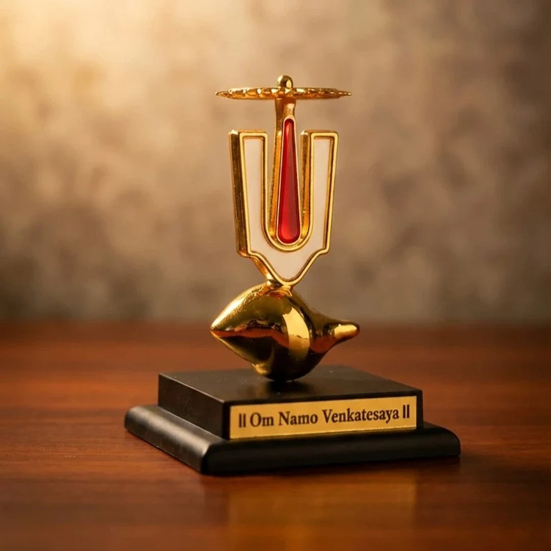 Shri Vishnu Shankh Tilak Chakra with Base – Divine Hindu