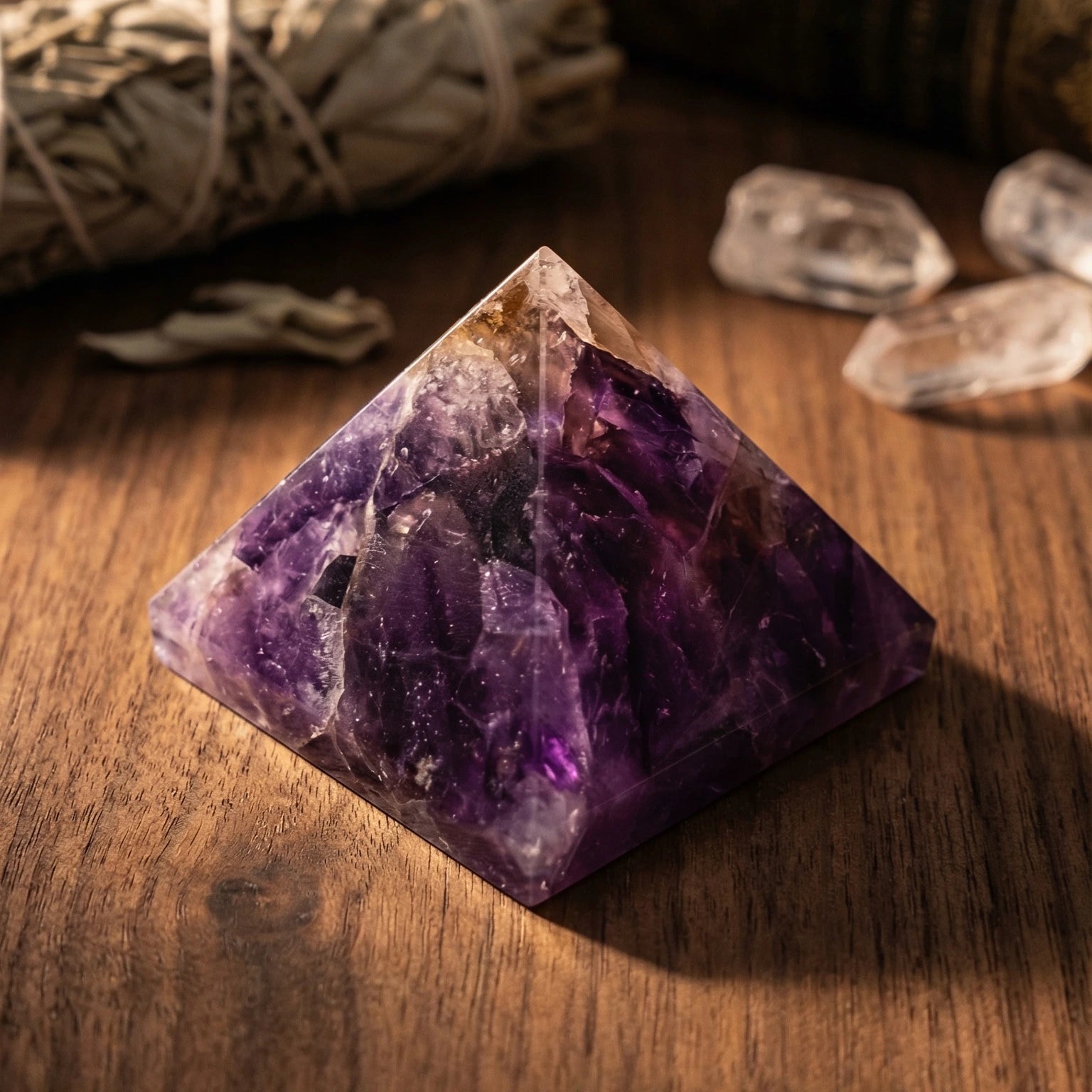 Amethyst Crystal Pyramid – Divine Hindu
