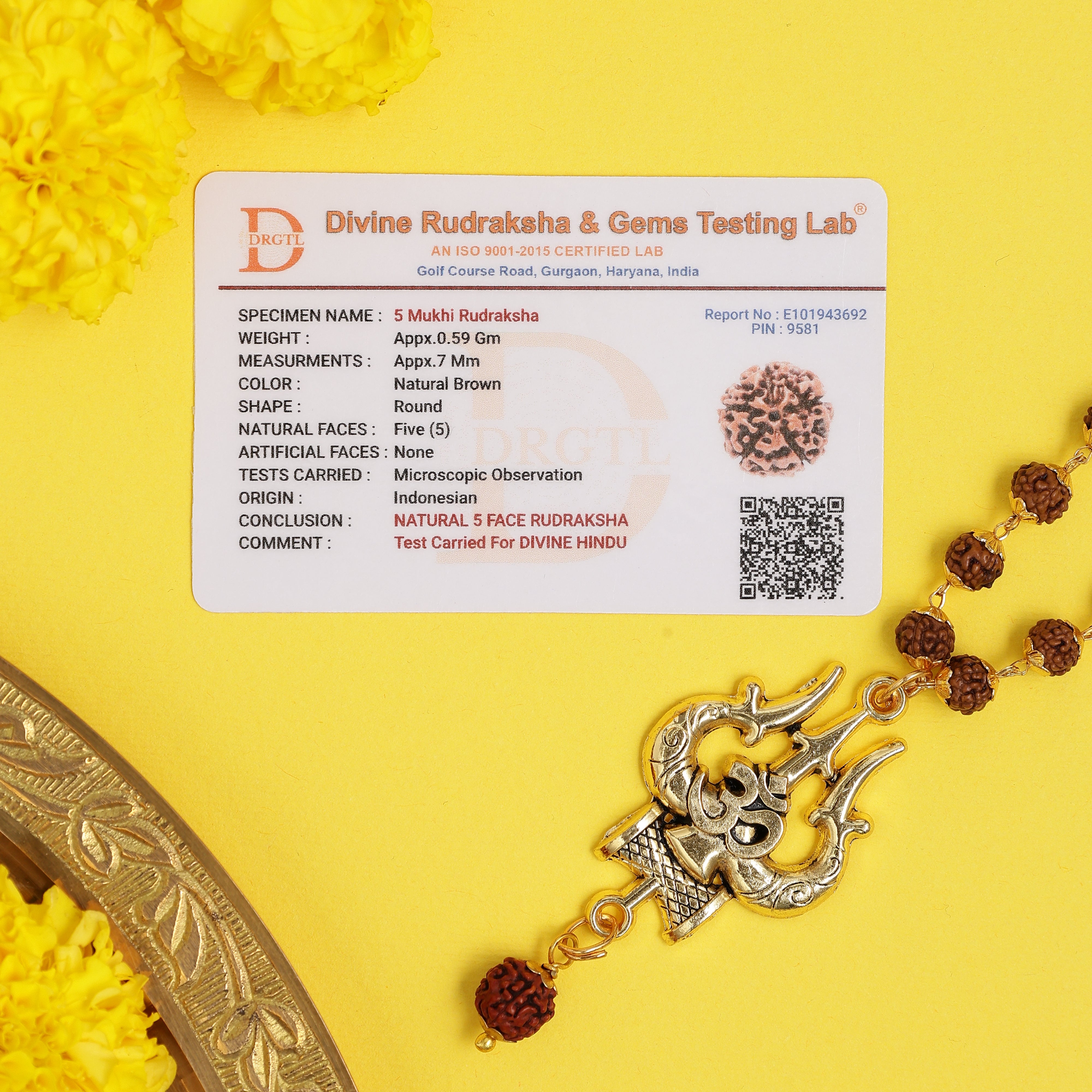 Rudraksha Karungali Malai in Silver-Cap with Lord Murugan Shastra Pend – Divine Hindu