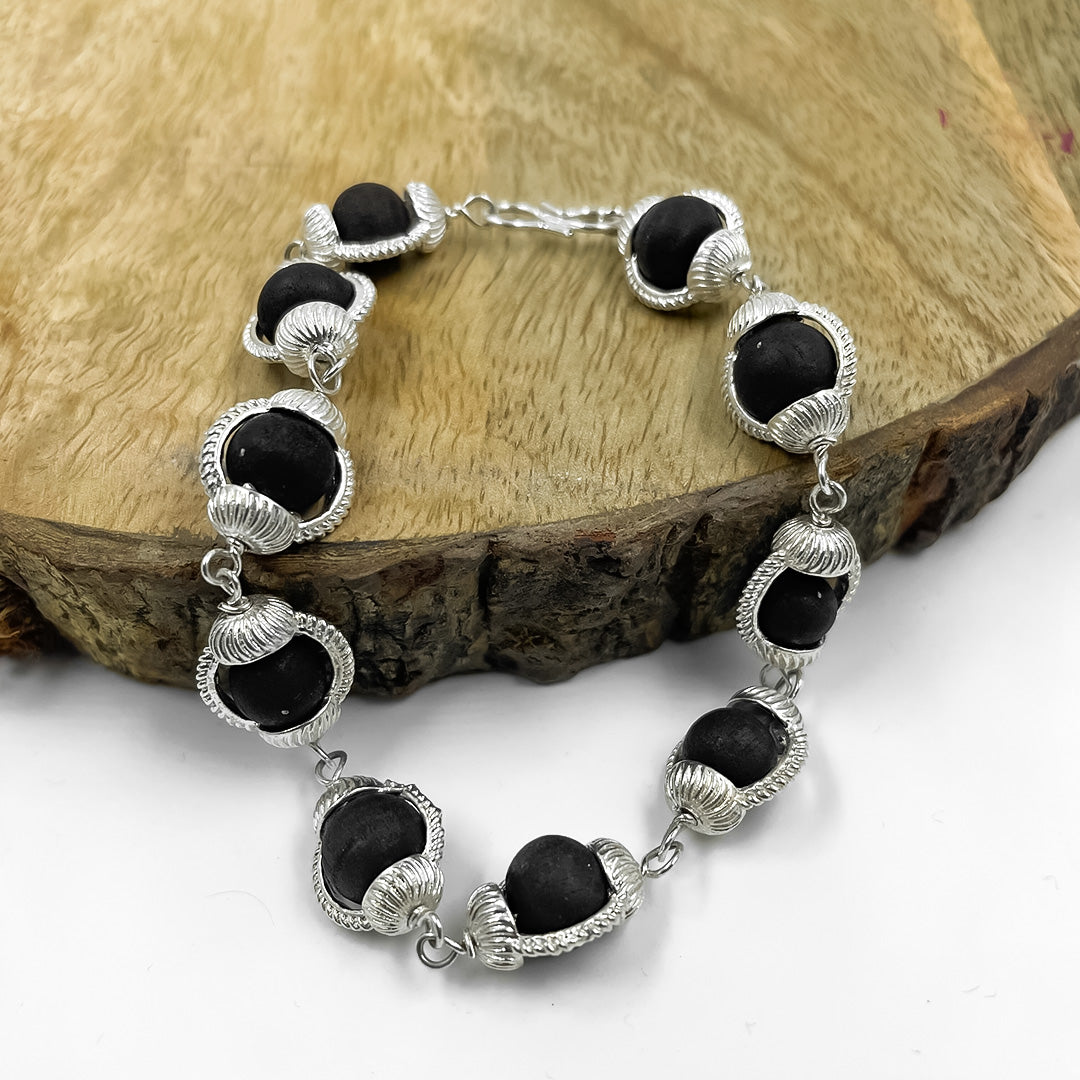 Buy Silver Cap Karungali Combo with 108 beads Mala -Divine Hindu