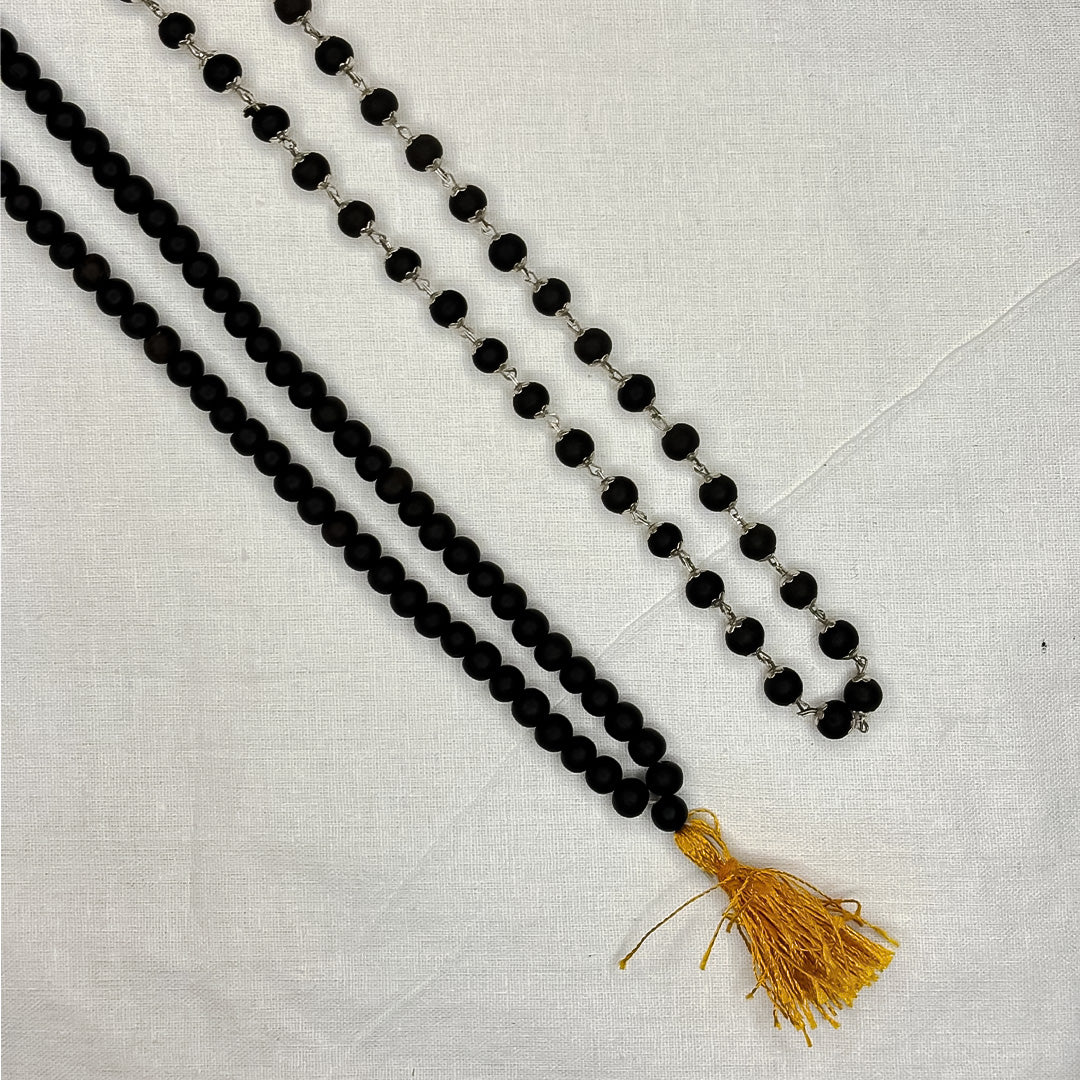 Original Karungali Malai 108-Beads & Karungali Malai Silver cap Combo ...