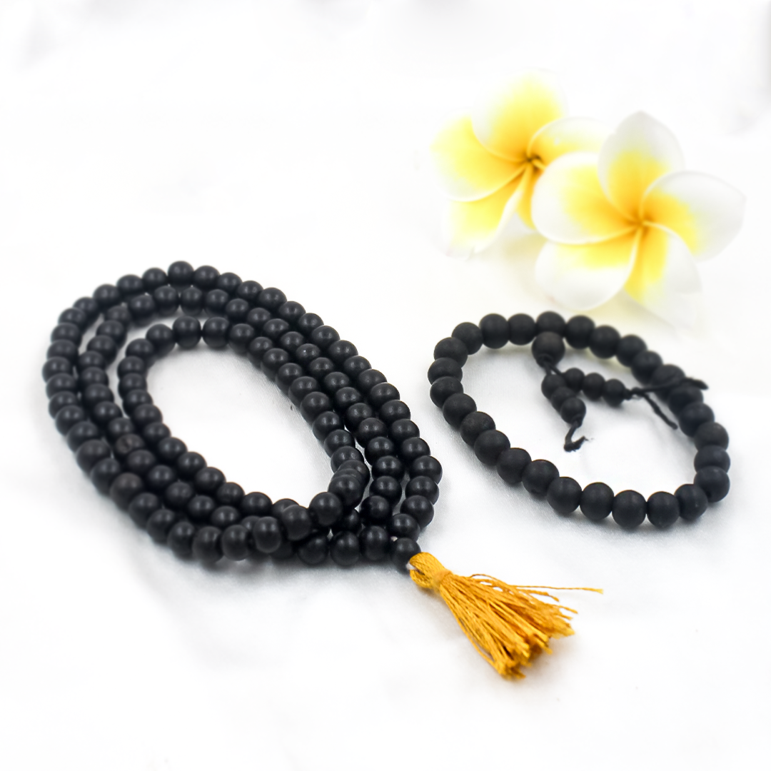 Karungali Harmony Combo- Original 108-Beads Malai & Bracelet – Divine Hindu