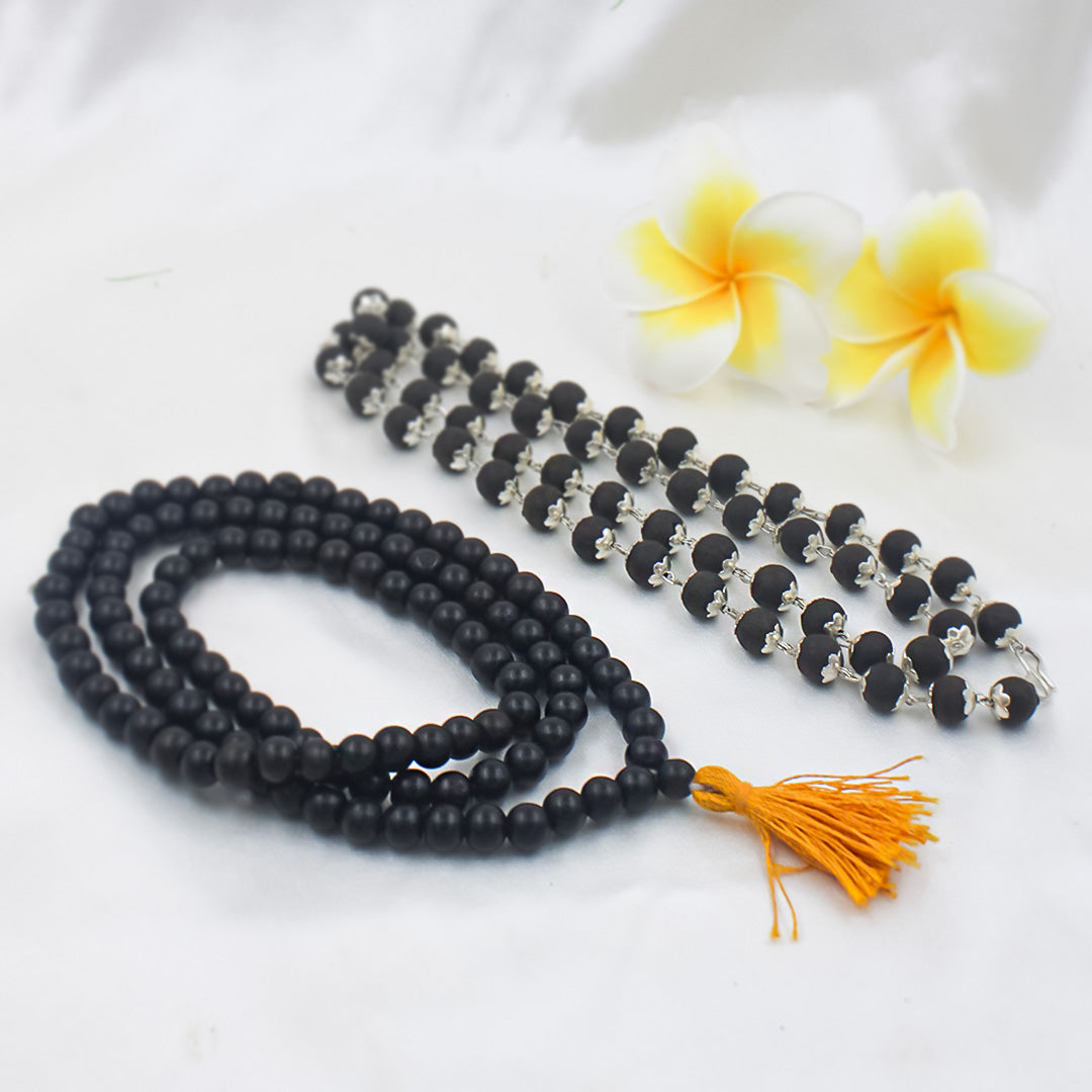 Buy Karungali Malai Combo with Silver Cap Online - Divine Hindu