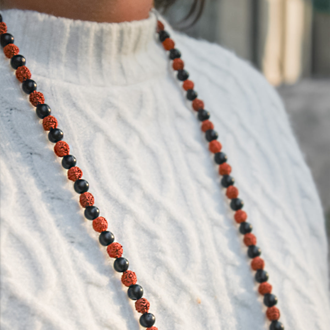 Buy Authentic Karungali Rudraksha Mala 108+1 Beads Online – Divine Hindu